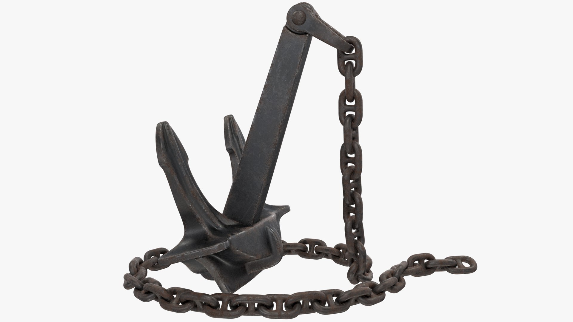 Anchor With Chain Segment V3 Model - TurboSquid 2062151