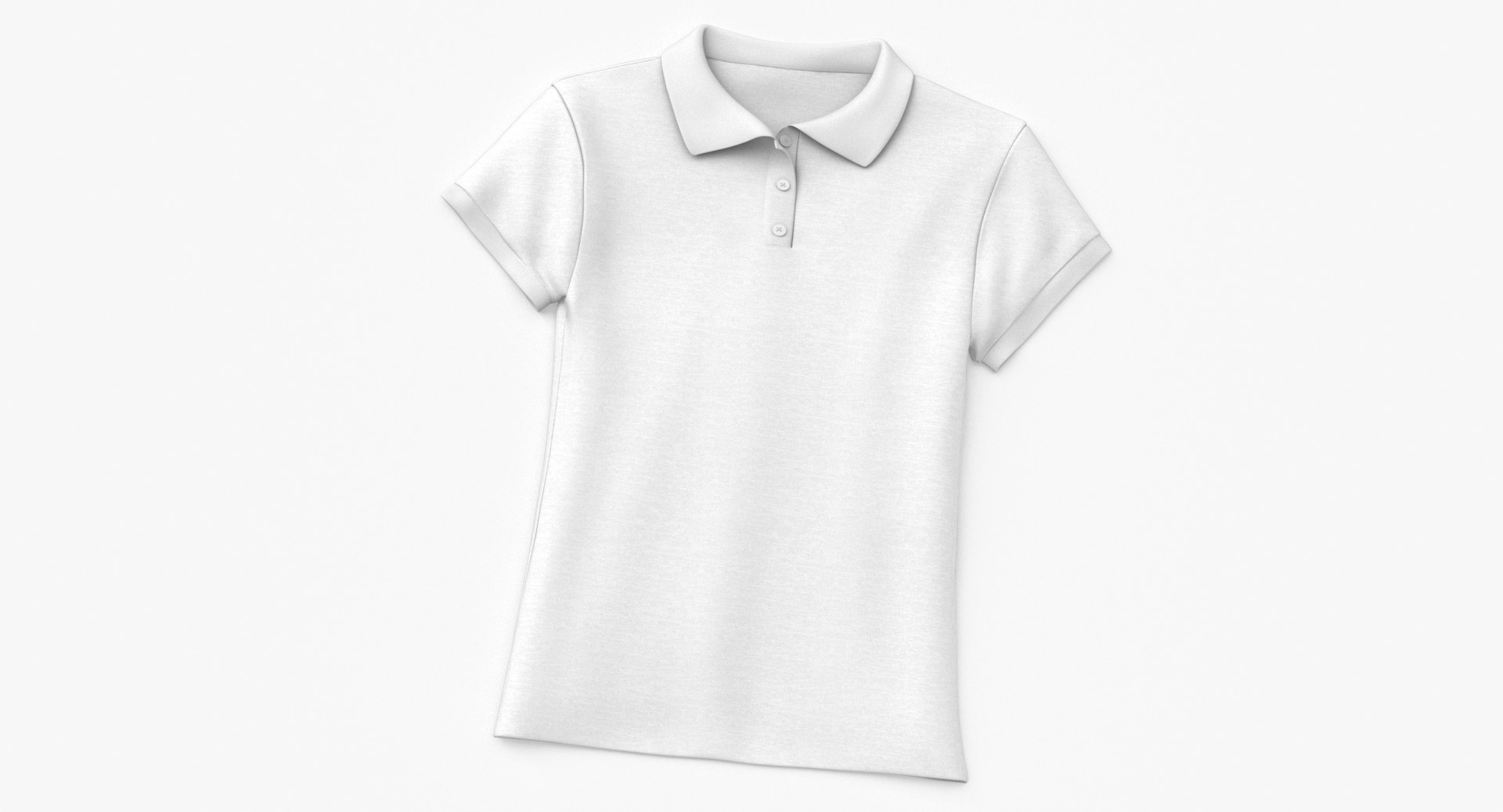 Polo Shirts Female Unbuttoned White Blank And Branded Heather Model ...