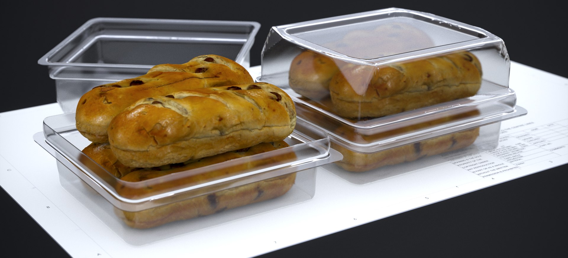 CHOCOLATE CHIP BUNS FOOD PACKAGE 2024 Model - TurboSquid 2293972