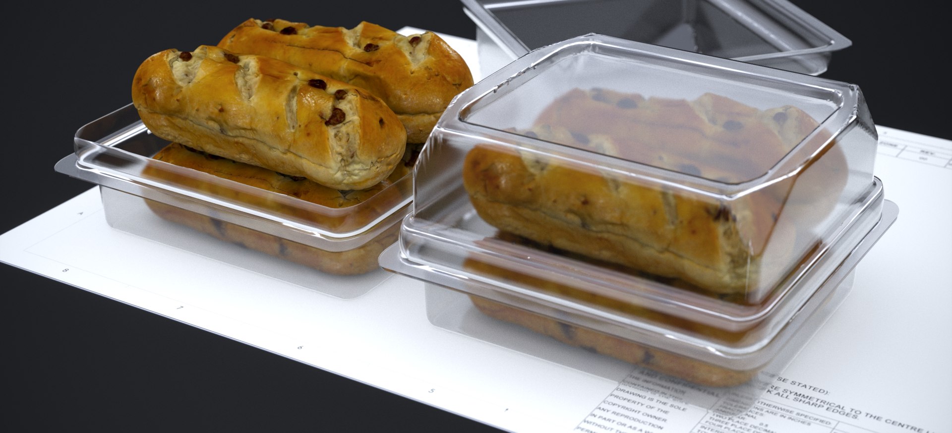 CHOCOLATE CHIP BUNS FOOD PACKAGE 2024 Model - TurboSquid 2293972