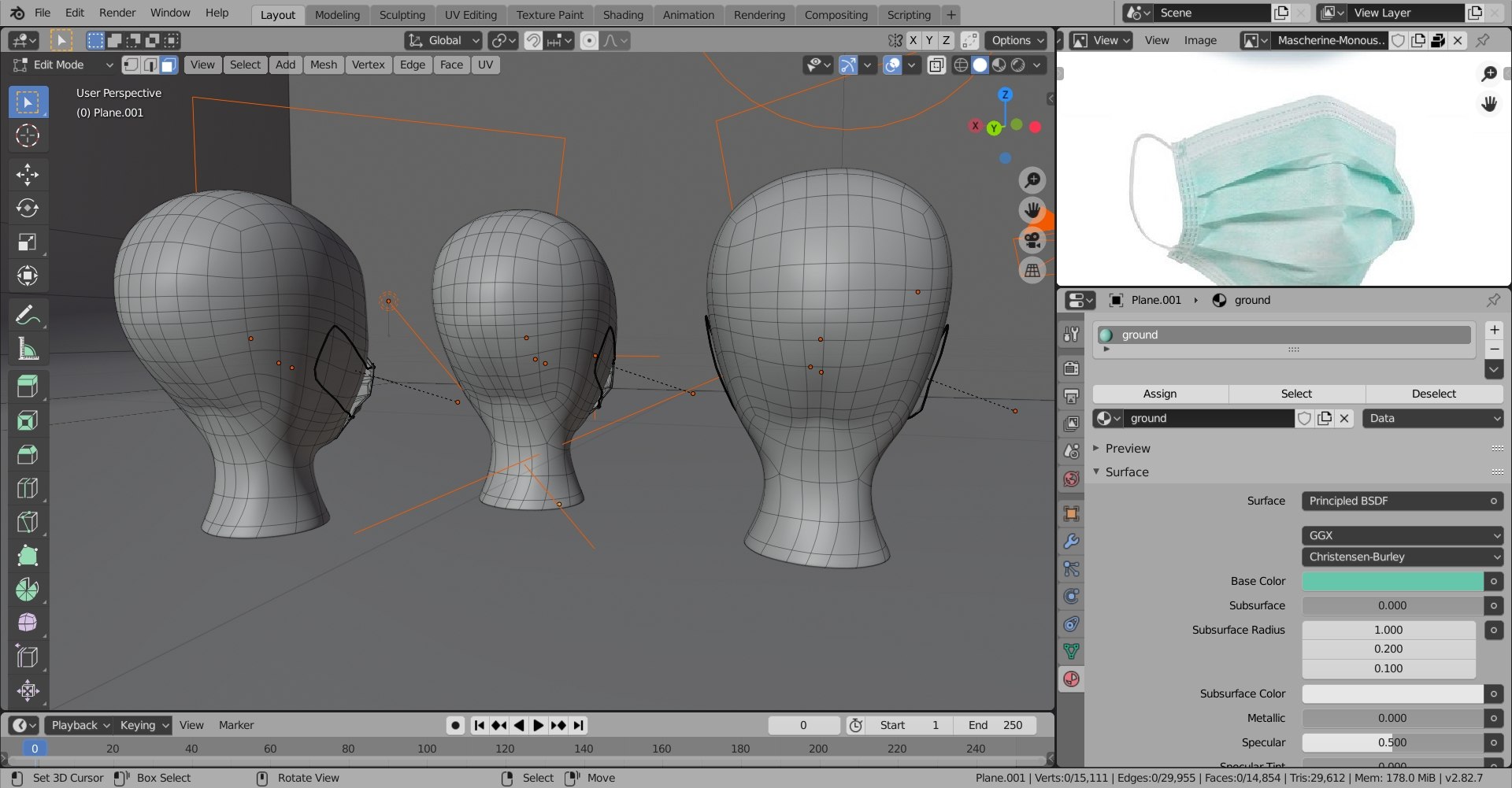 3D Surgical Mask Low-poly Modeled - TurboSquid 1534761