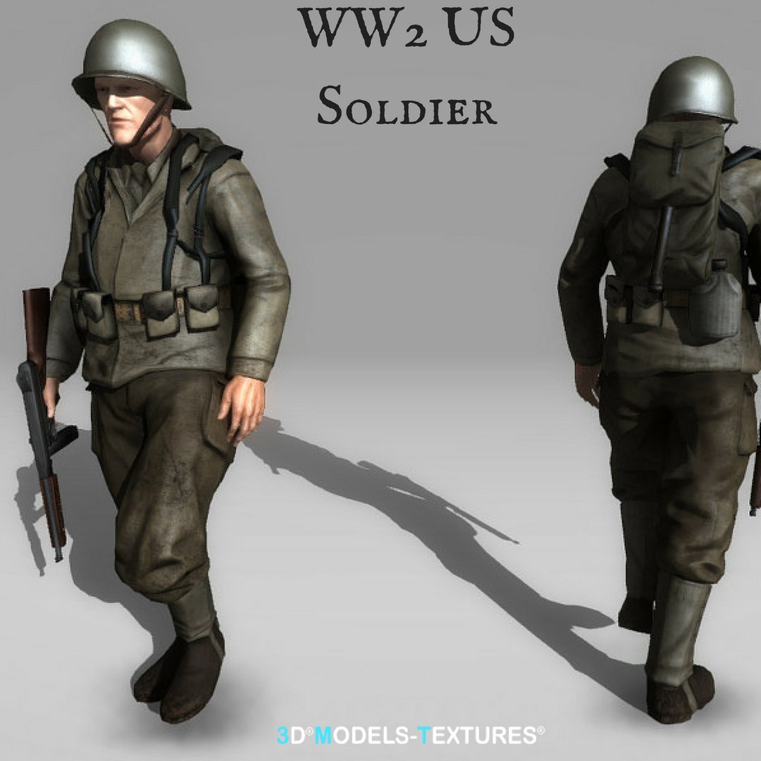 3D Ww2 Soldier Model - TurboSquid 1209249