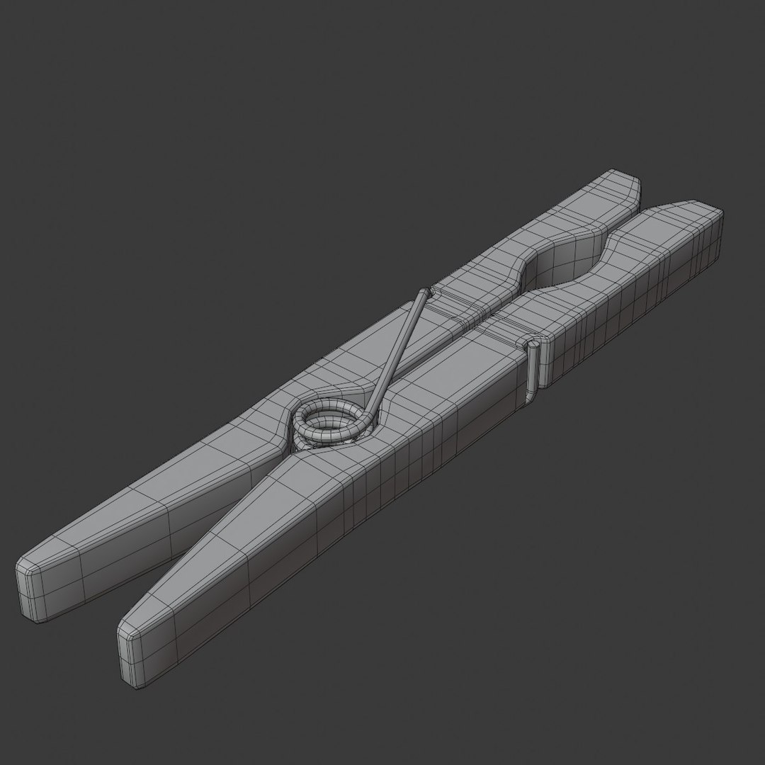 Wooden Clothespin 3D Model - TurboSquid 1504867