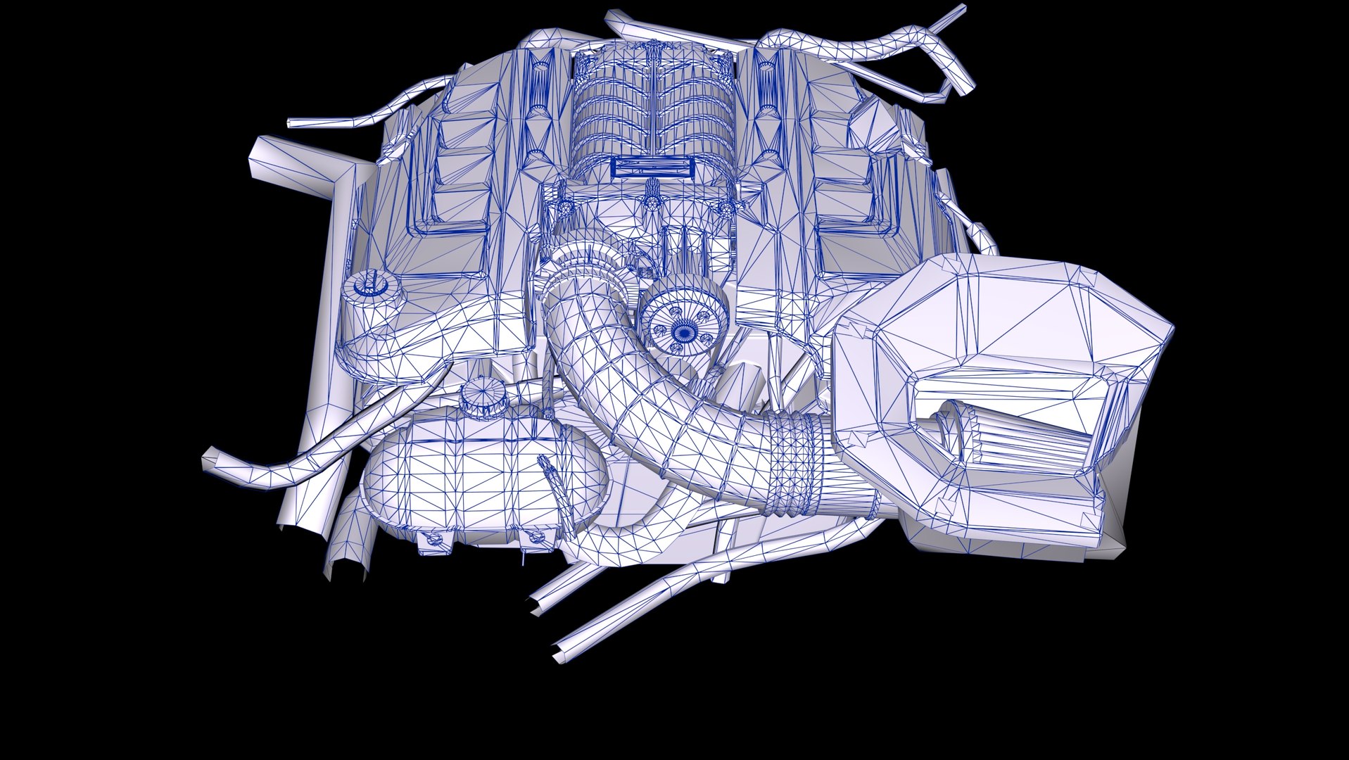 3D Roush V8 Ford Mustang Engine Model - TurboSquid 2337074