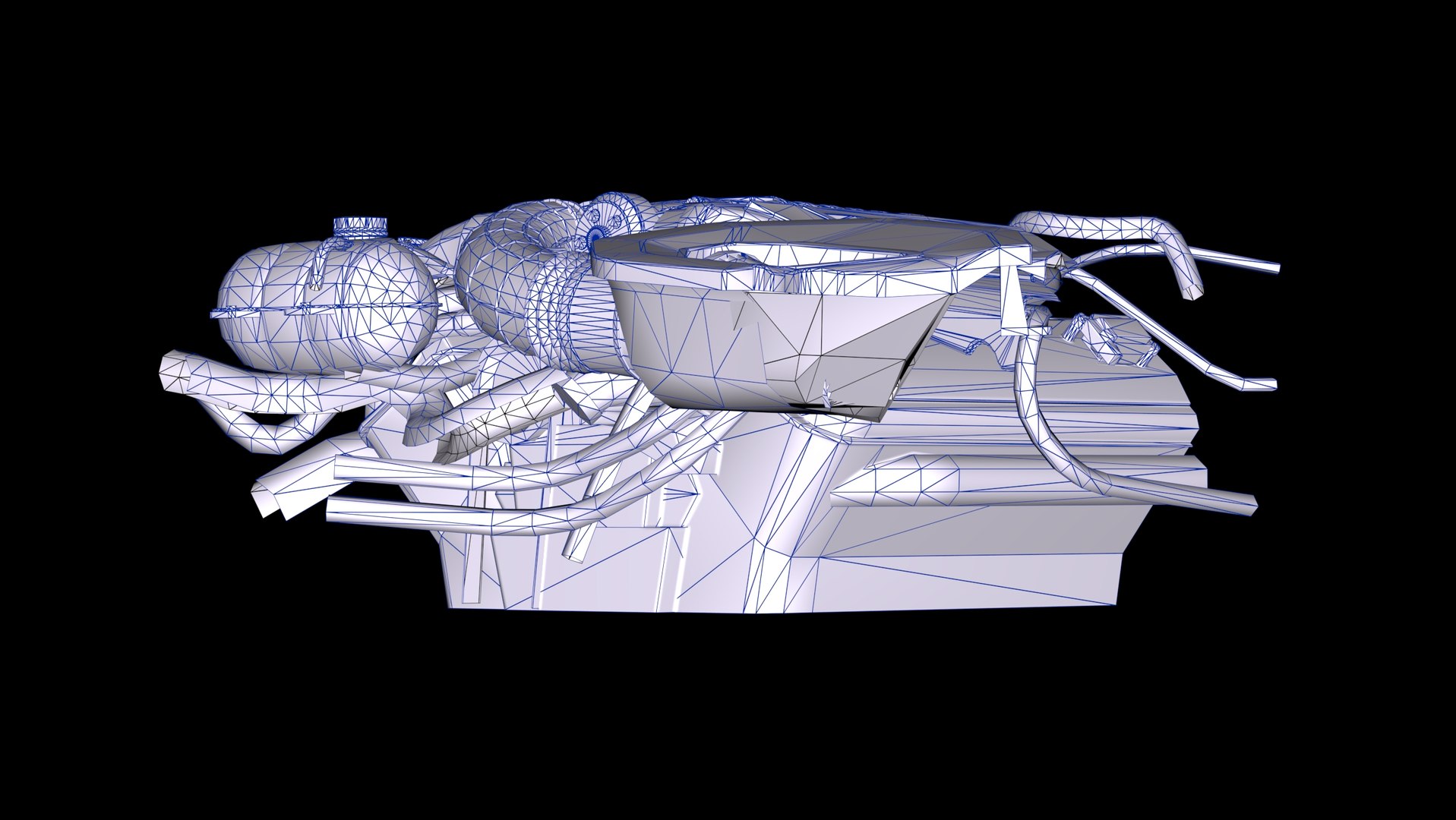 3D Roush V8 Ford Mustang Engine Model - TurboSquid 2337074