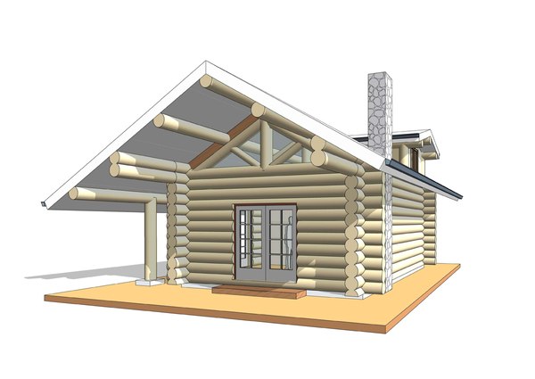 revit log-house rvt