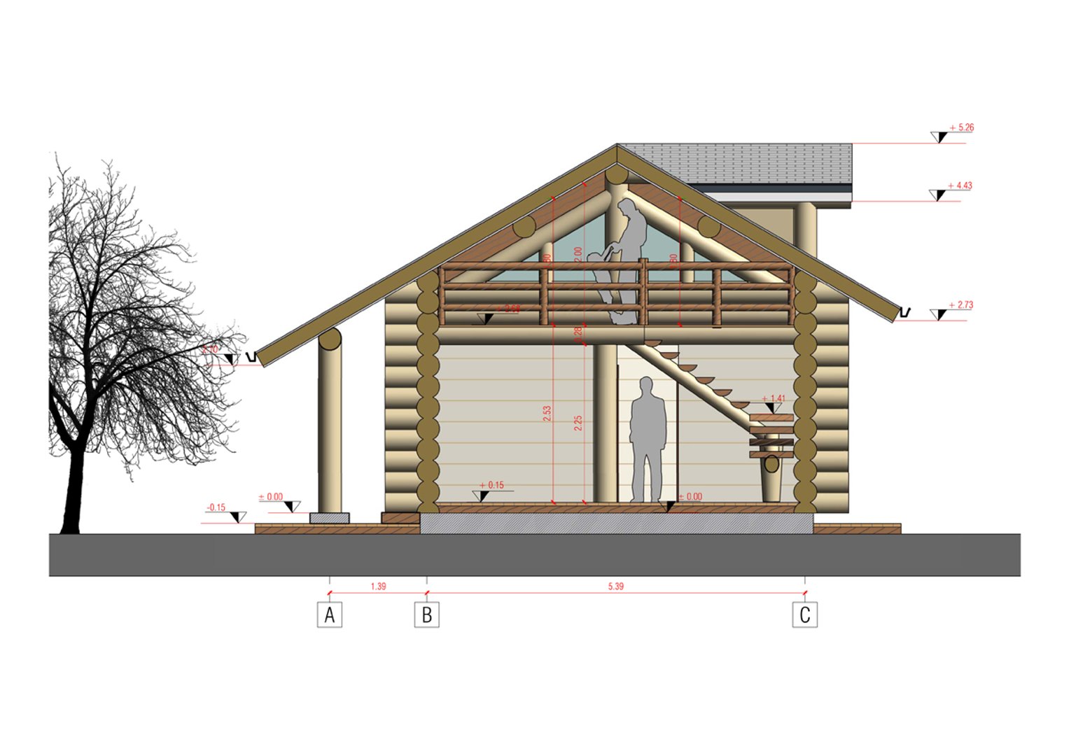 Revit Log-house Rvt