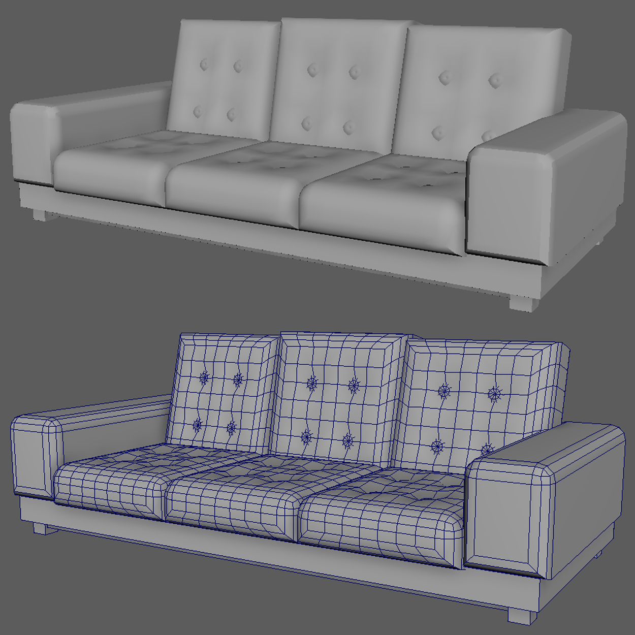 modelo 3d Sofá simple gratis - TurboSquid 1498060