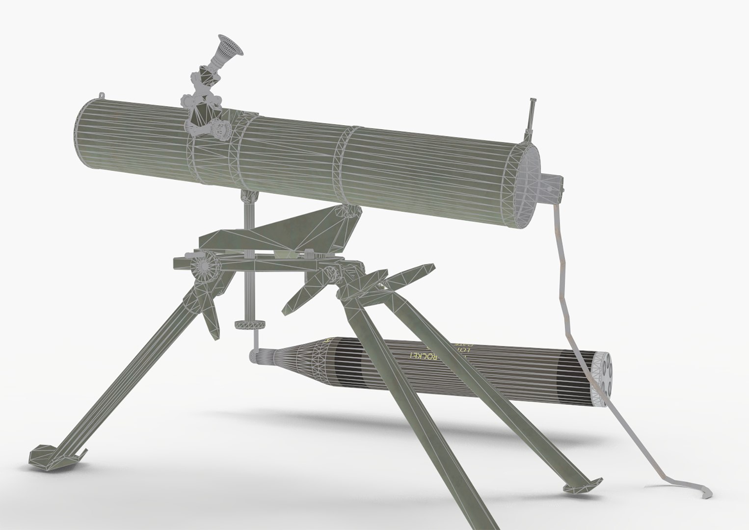 3D BM-1 107mm Man Portable Rocket Luncher Model - TurboSquid 2138325