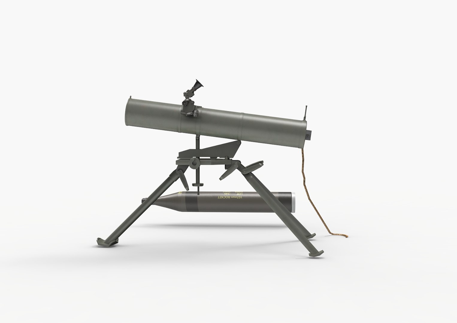 3D BM-1 107mm Man Portable Rocket Luncher Model - TurboSquid 2138325