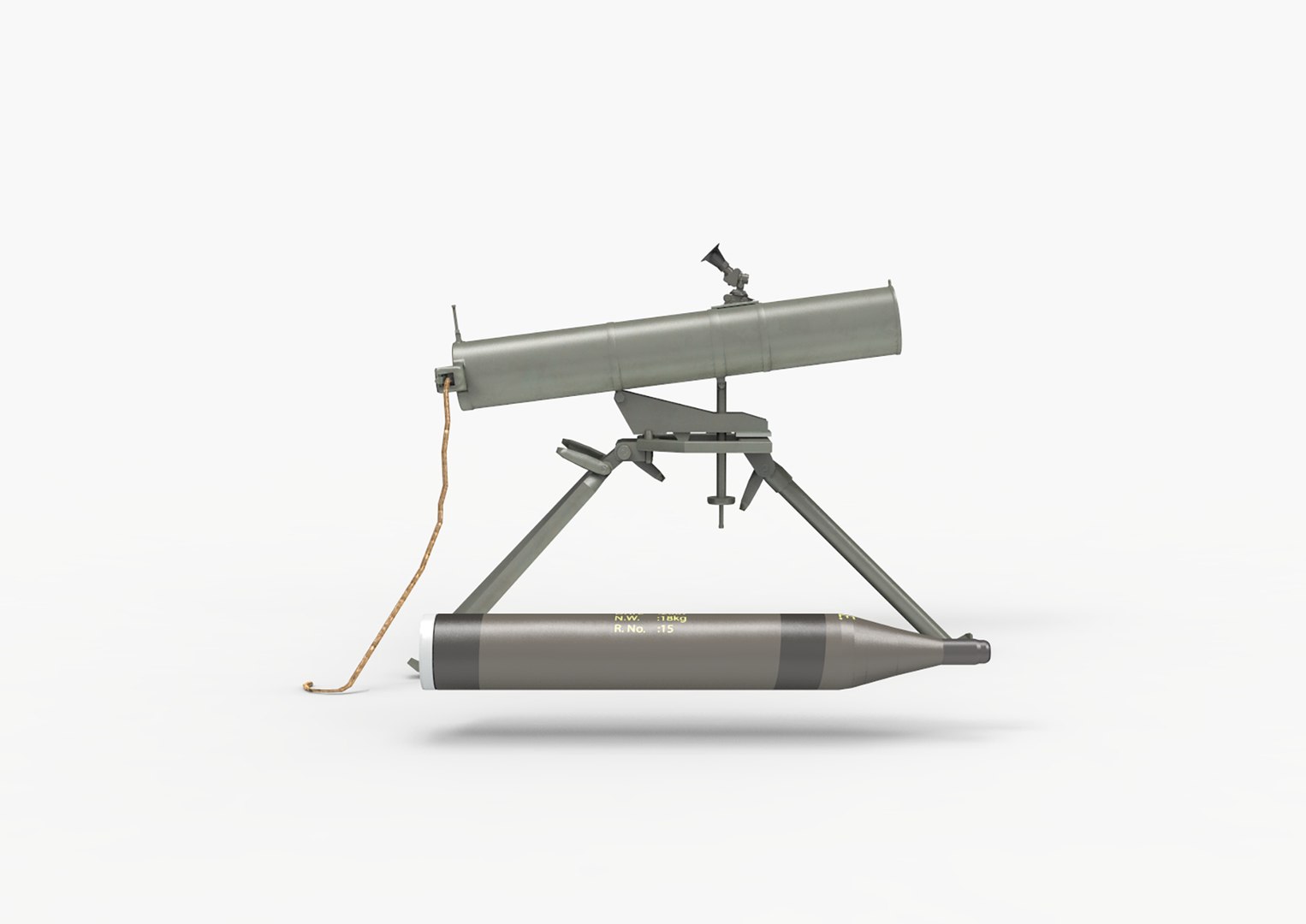 3D BM-1 107mm Man Portable Rocket Luncher Model - TurboSquid 2138325