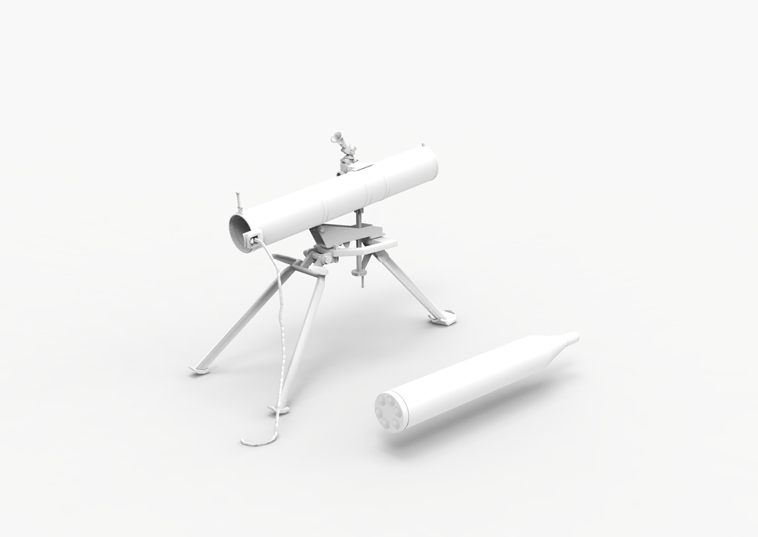 3D BM-1 107mm Man Portable Rocket Luncher Model - TurboSquid 2138325