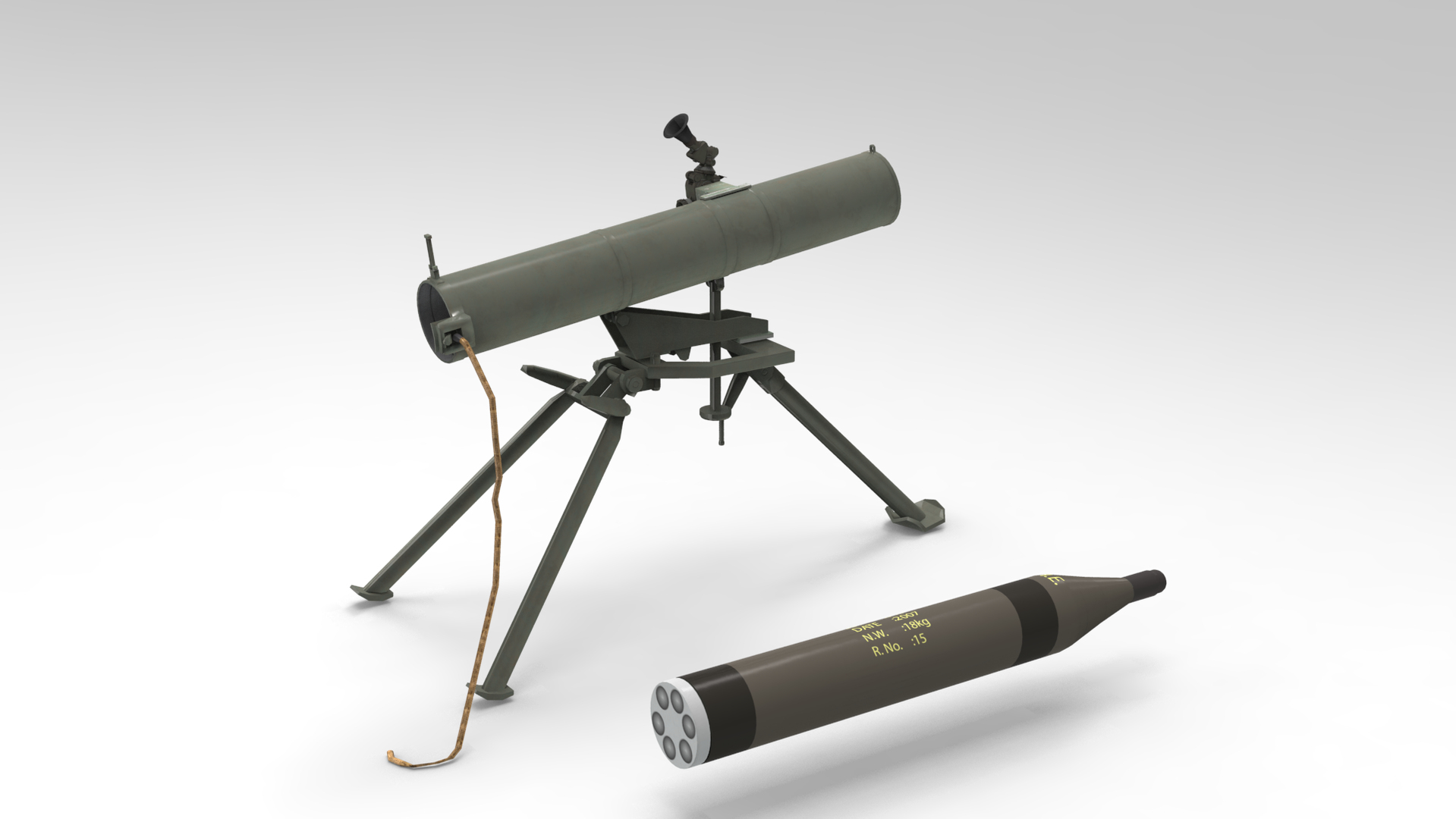 3D BM-1 107mm Man Portable Rocket Luncher Model - TurboSquid 2138325