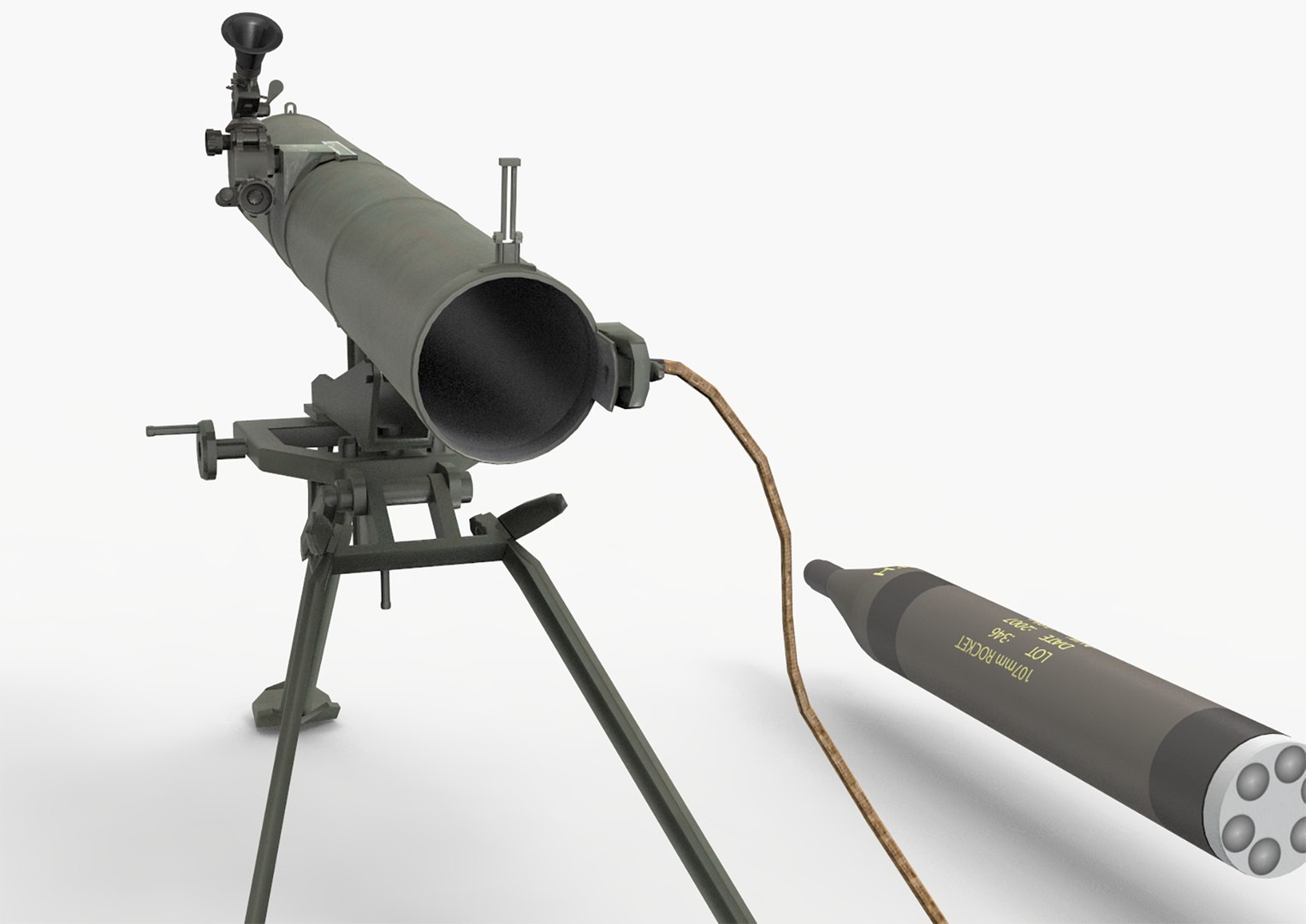 3D BM-1 107mm Man Portable Rocket Luncher Model - TurboSquid 2138325