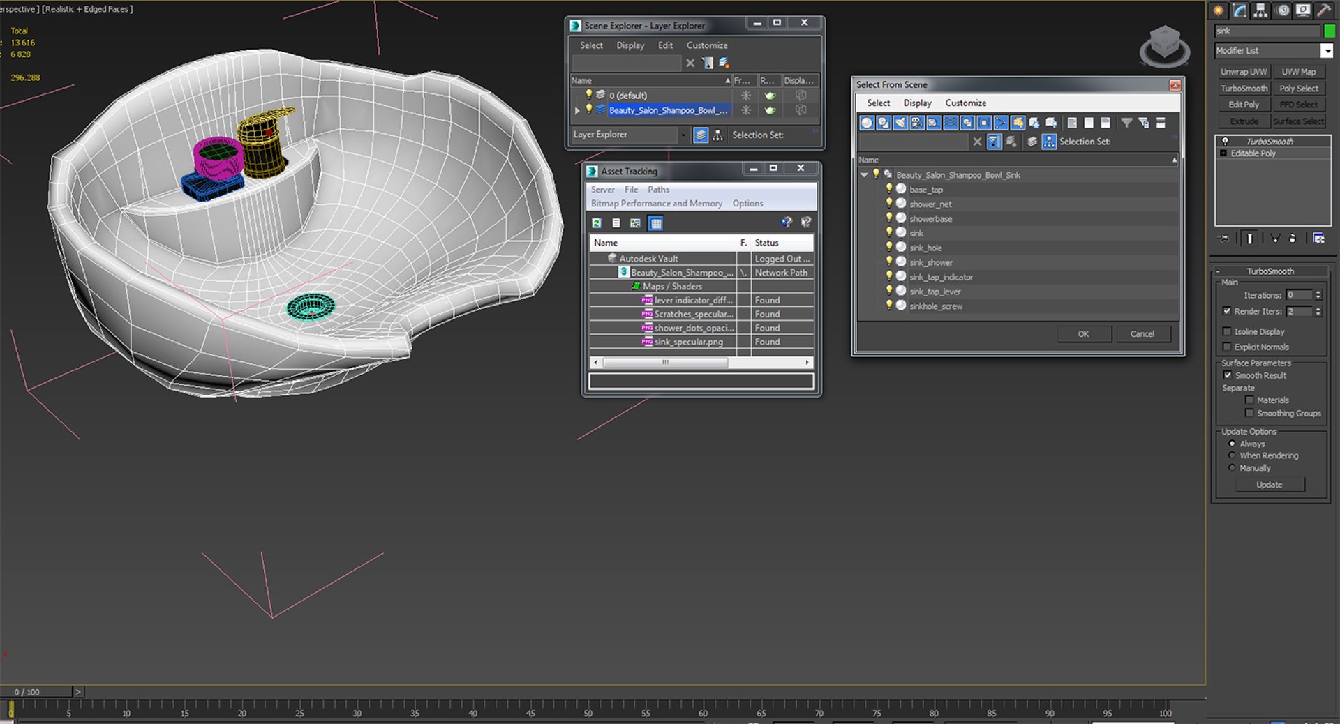 Beauty Salon Shampoo Bowl 3D Model - TurboSquid 1400473