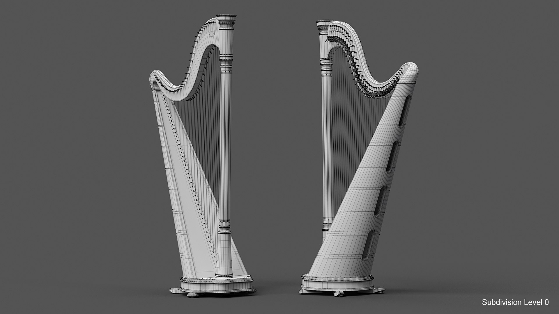 3D realistic lever harp - TurboSquid 1561887
