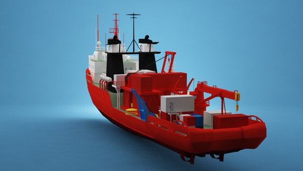 3d photorealistic diving boat ship