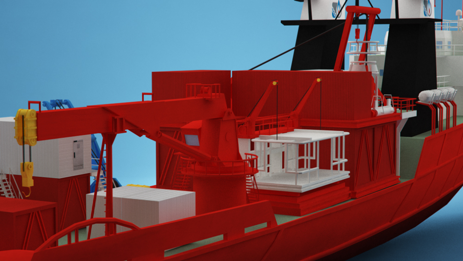 3d photorealistic diving boat ship