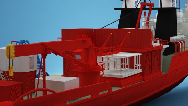 3d photorealistic diving boat ship