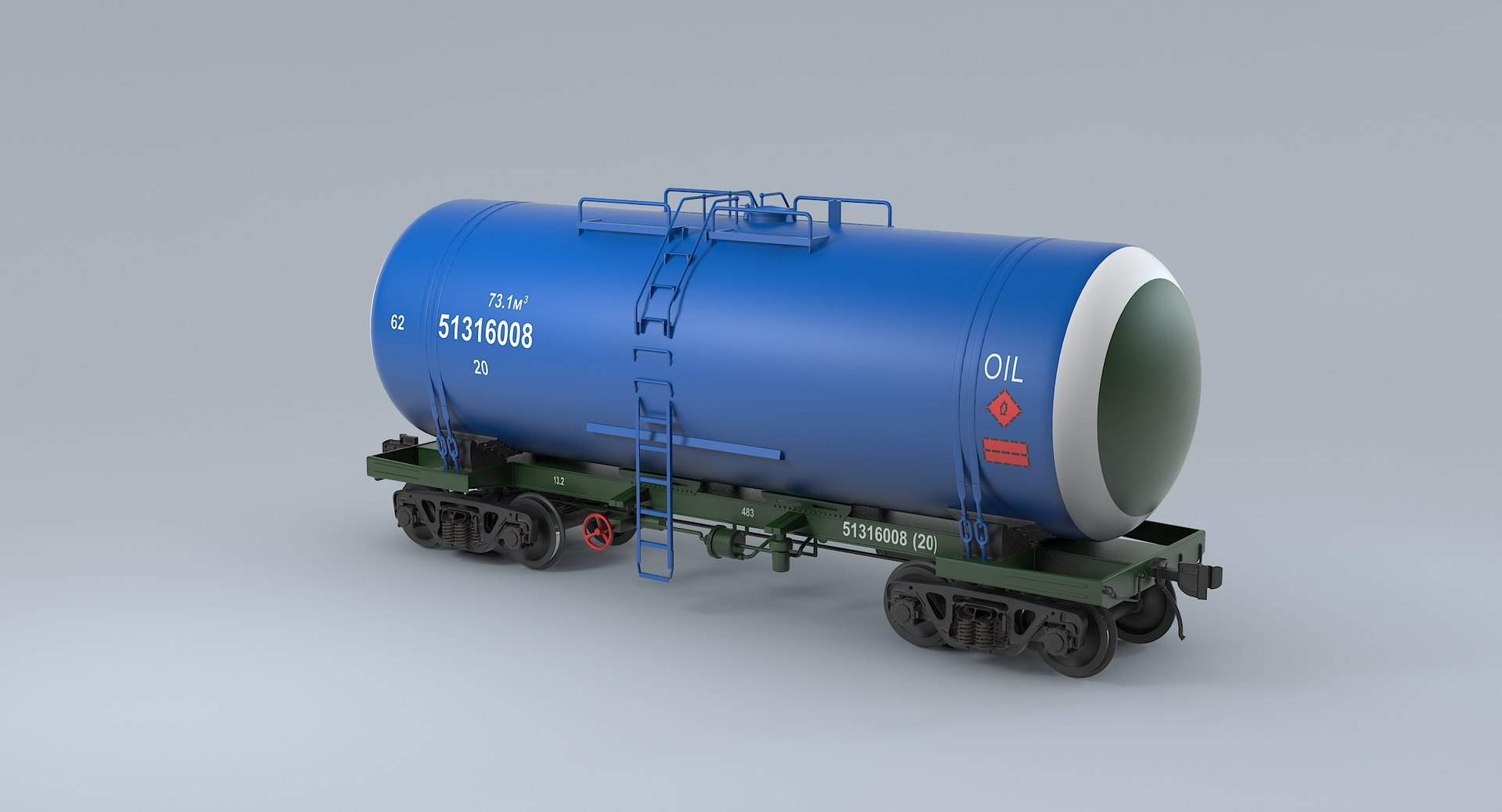 3d railroad oil tank