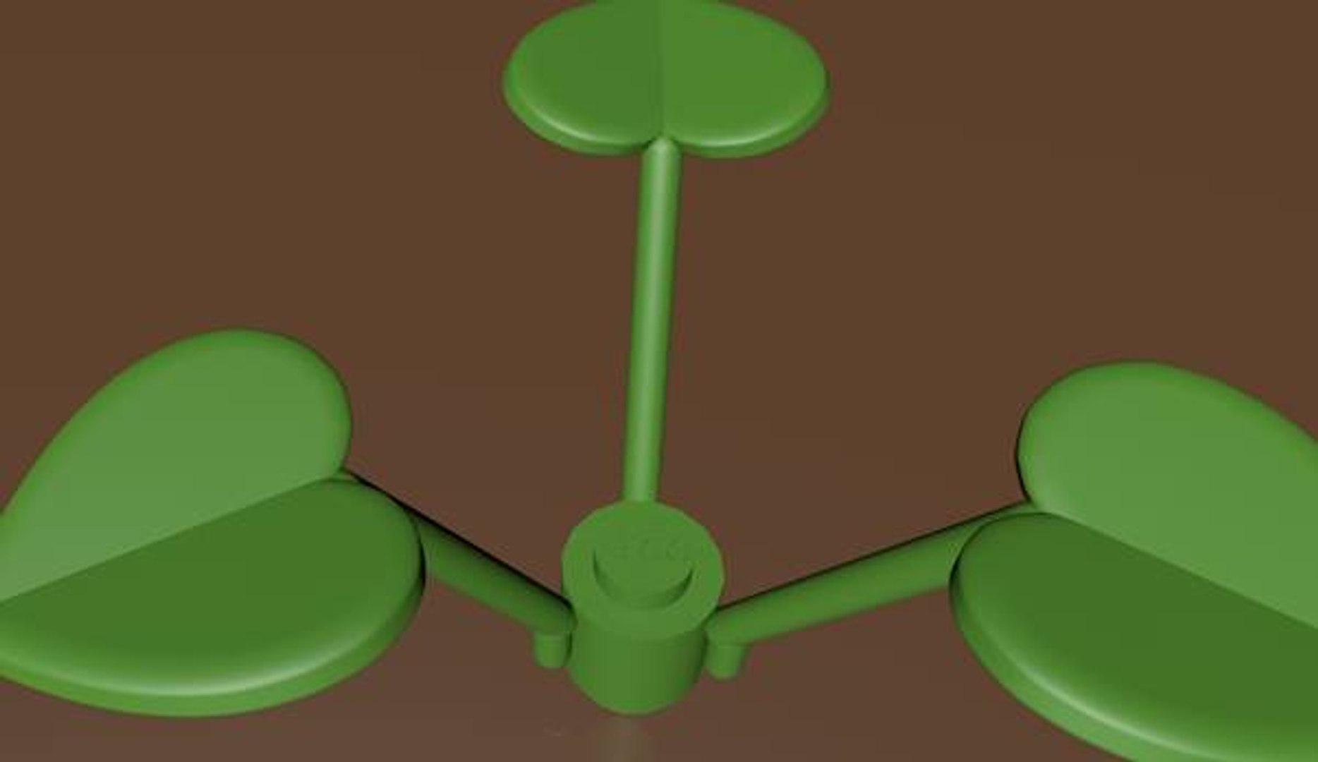 3d Lego Leaf Plant Model