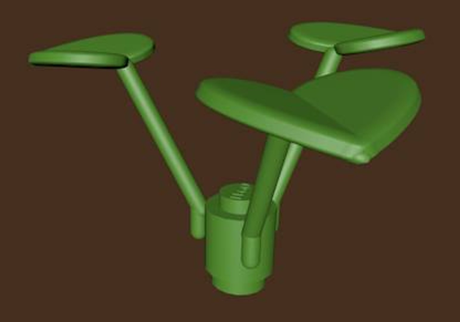 3d Lego Leaf Plant Model