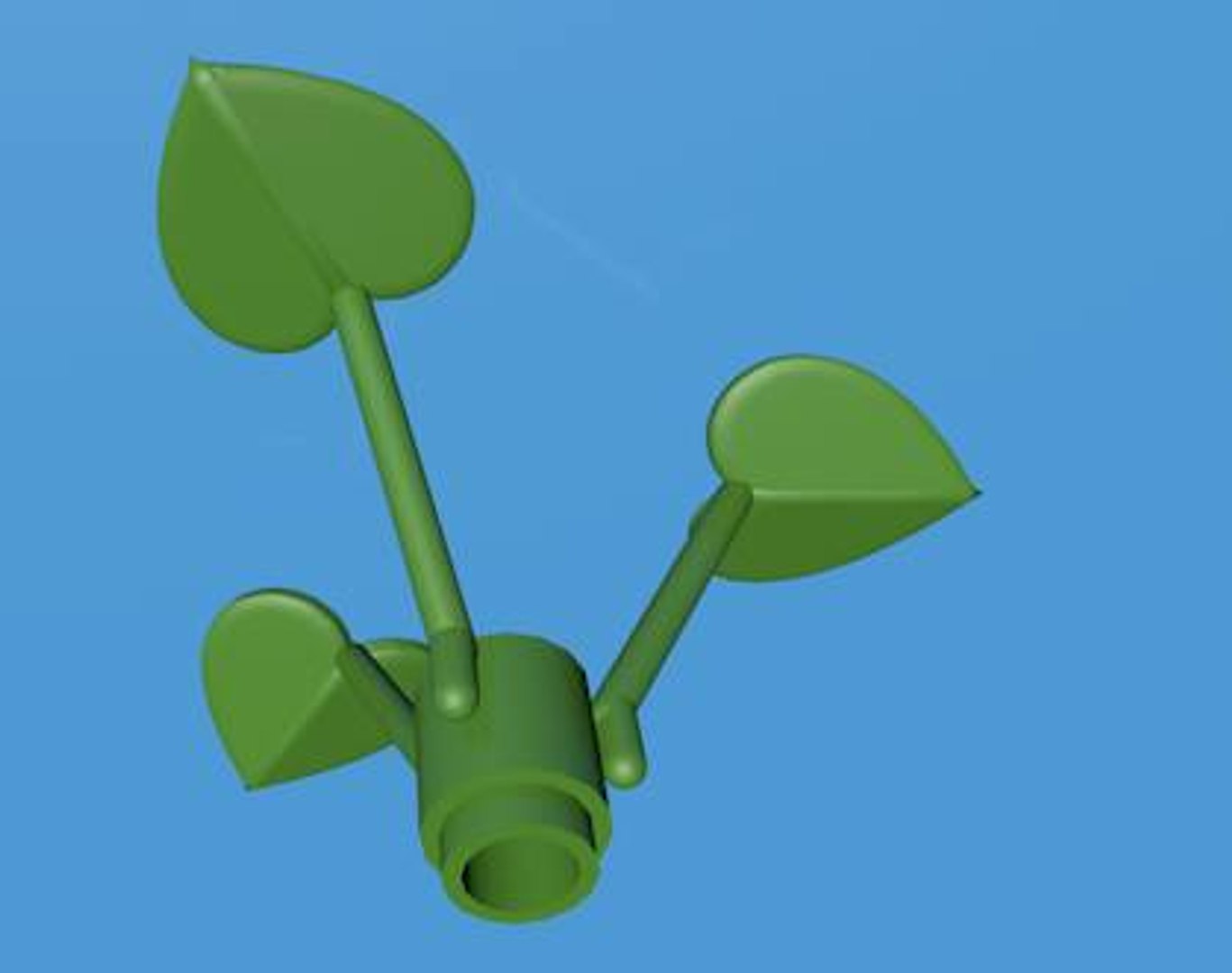 3d Lego Leaf Plant Model