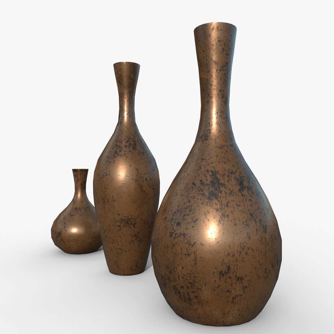 Vases Asset Bronze 3D Model - TurboSquid 2100460