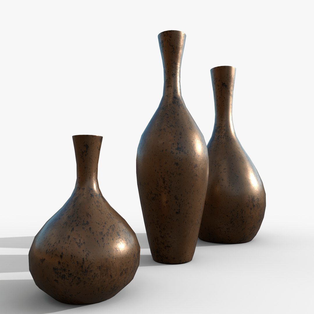 Vases Asset Bronze 3D Model - TurboSquid 2100460