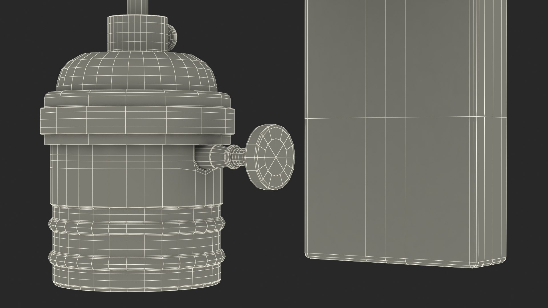 Vintage Lampbulb Socket Wall Lamp Black 3D Model - TurboSquid 1835853