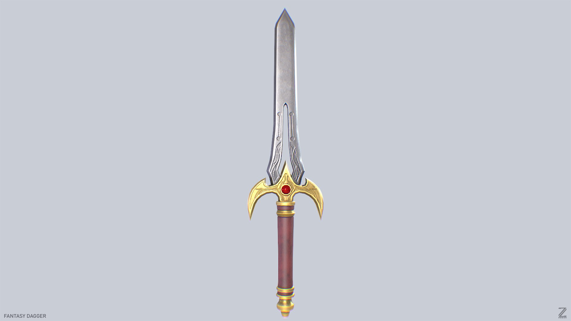 3D Model Fantasy Dagger - TurboSquid 2231351