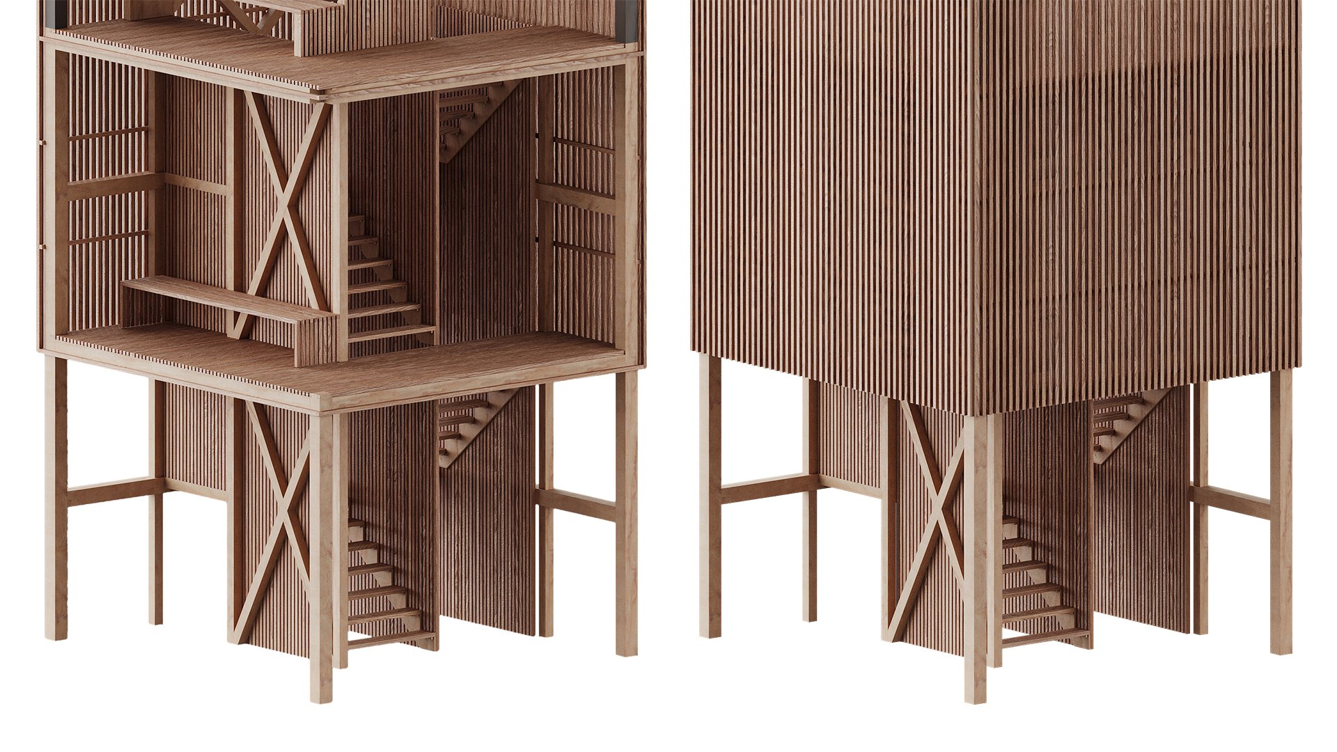 Wooden Observation Tower 3D Model - TurboSquid 2143595