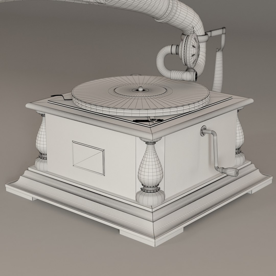 Retro Gramophone 3d Max