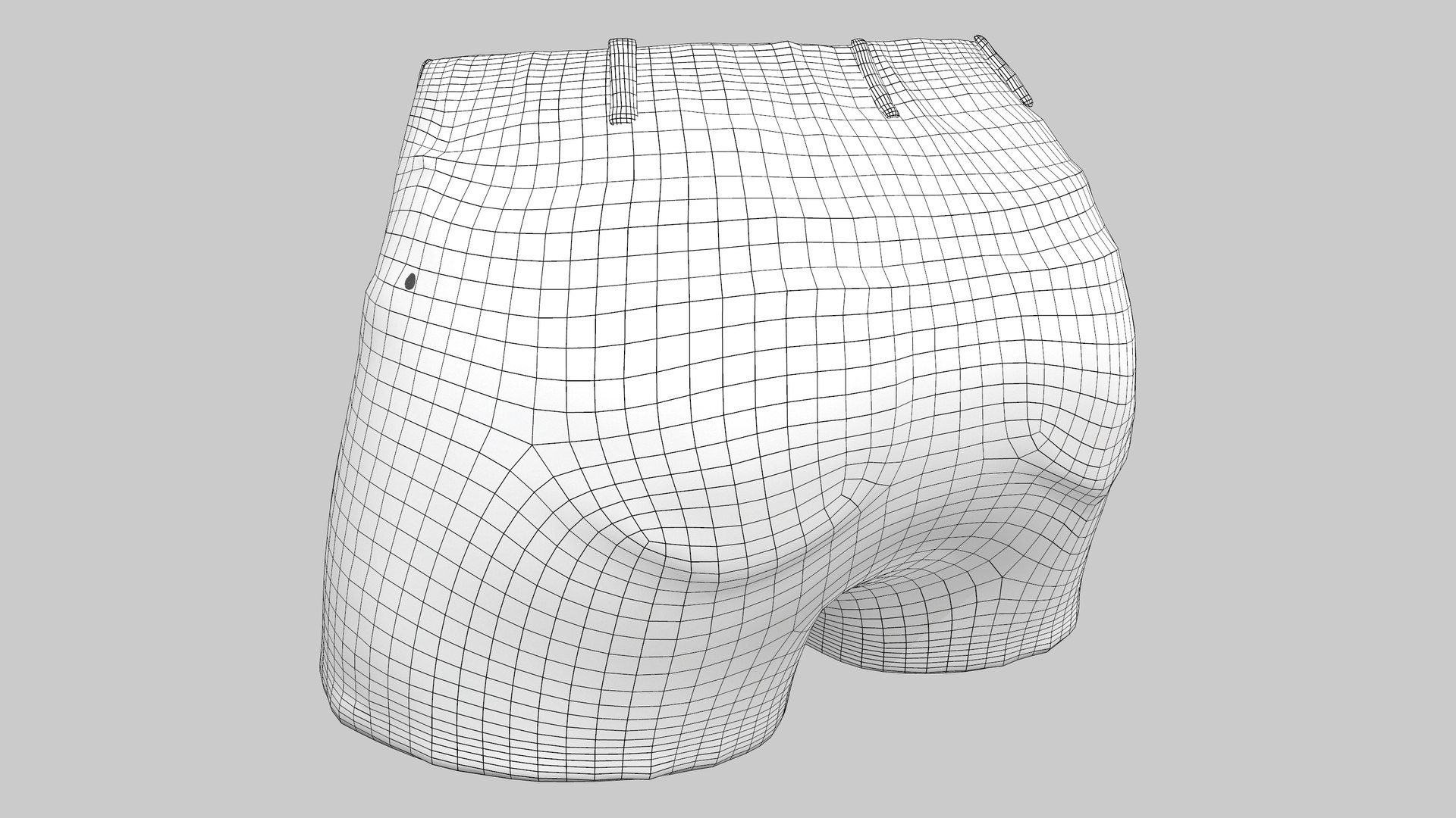 Mid Rise White Denim Shorts 3d Model Turbosquid 2072183
