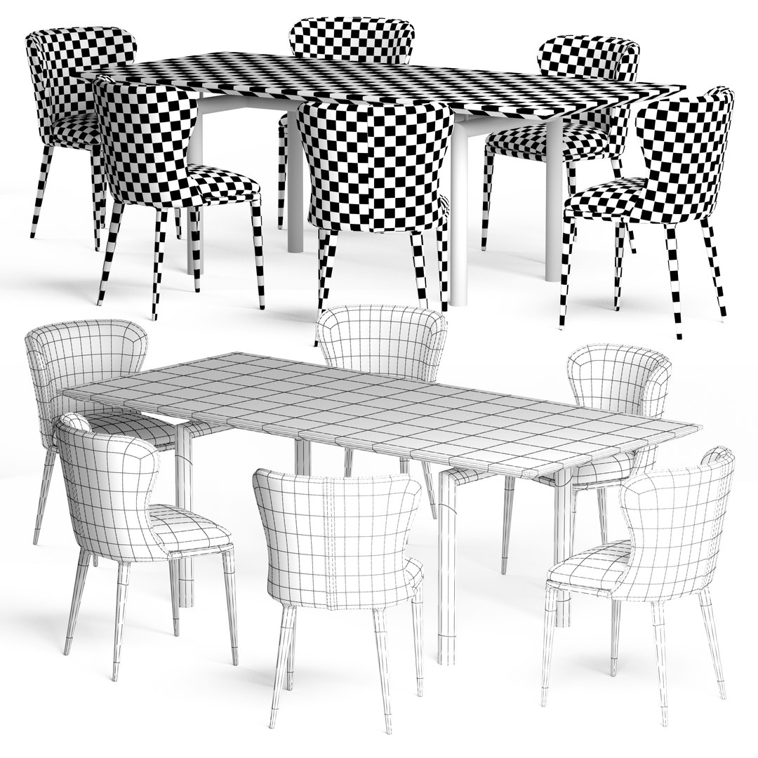 3D Model Globewest Amara Table And Eloise Chair - TurboSquid 2184288