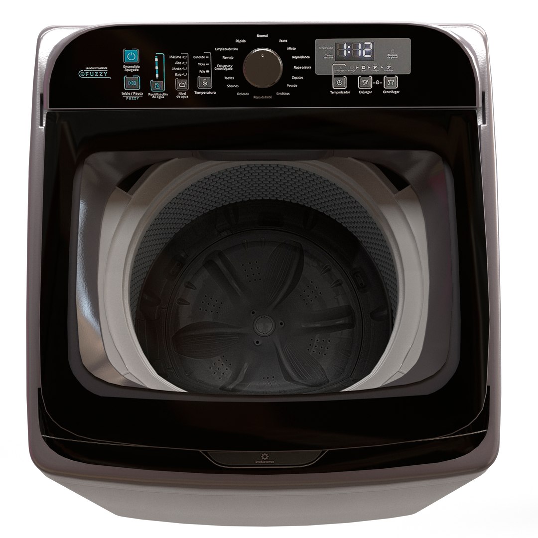 Washing Machine Indurama LRI-19BLA Blanca 19KG 3D Model - TurboSquid ...
