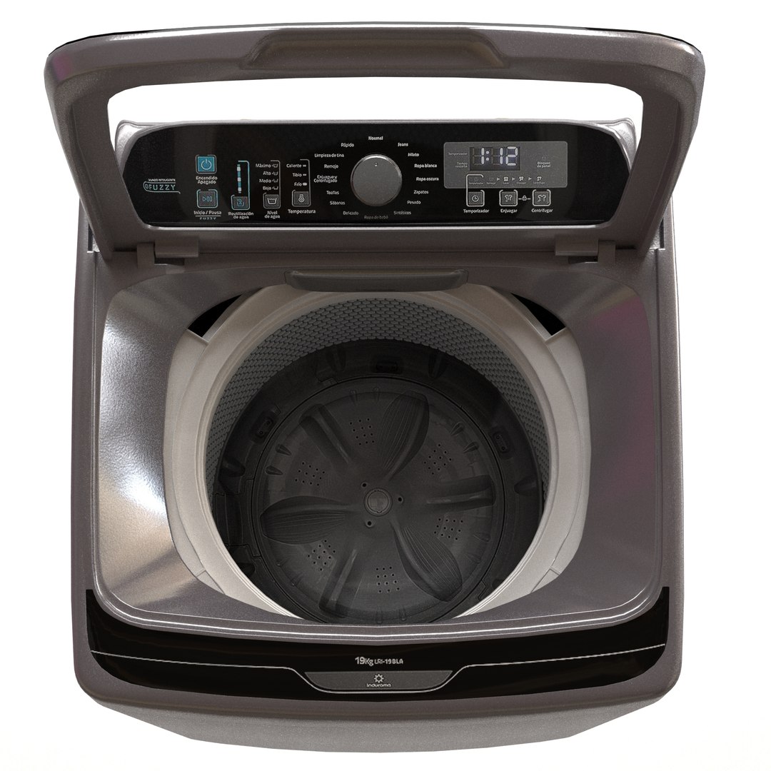 Washing Machine Indurama LRI-19BLA Blanca 19KG 3D Model - TurboSquid ...