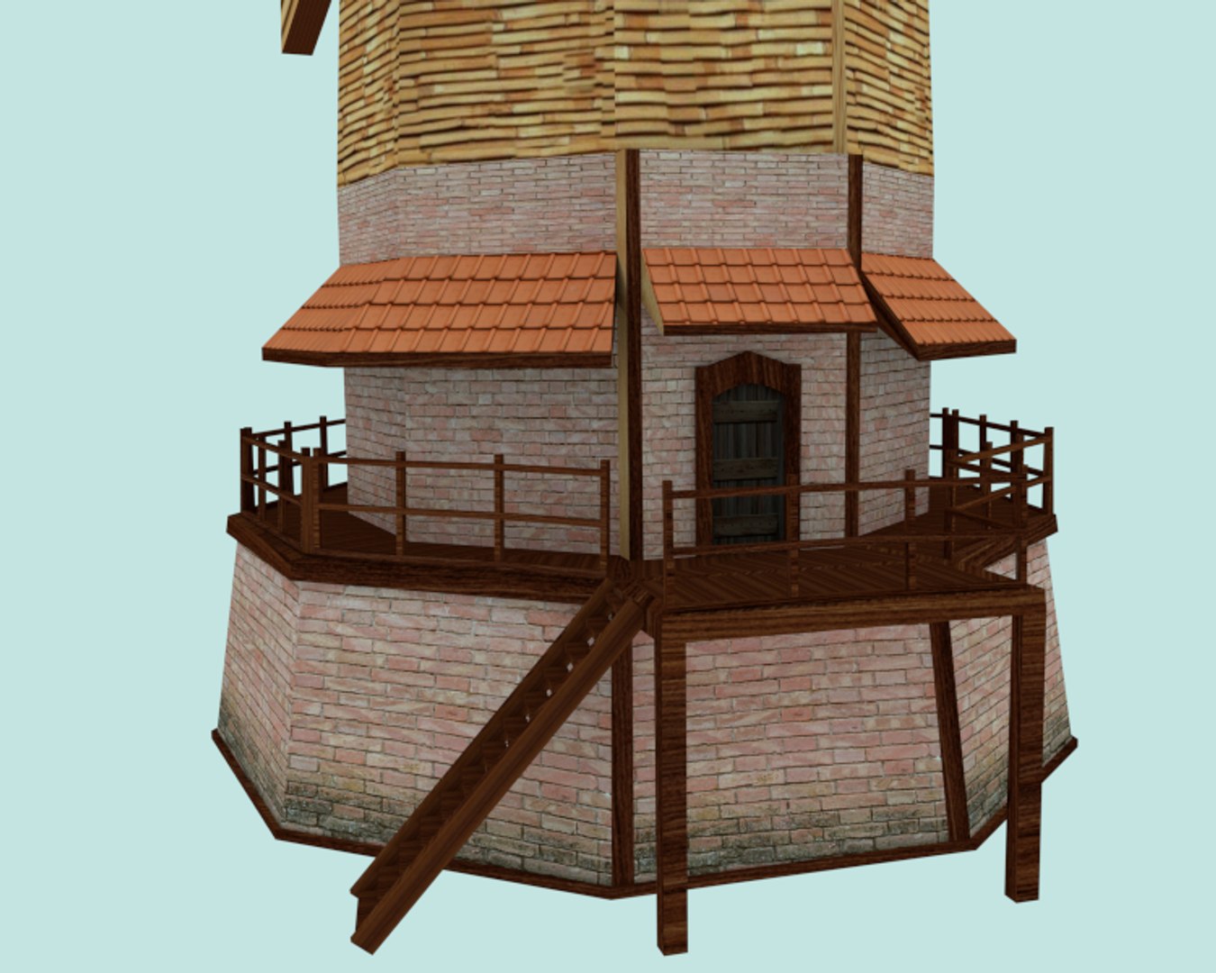 Medieval Fantasy Windmill 3d Model