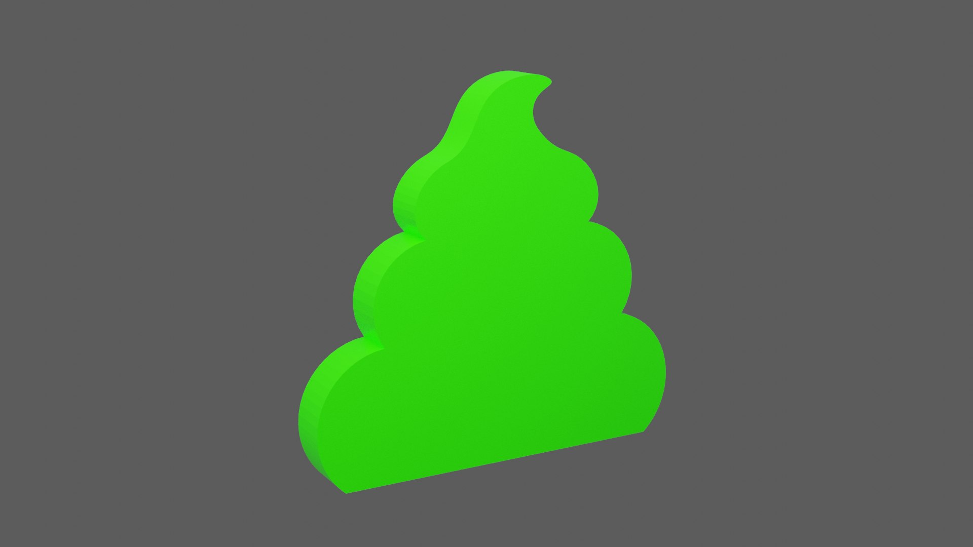 3D Green Poop Icon Model - TurboSquid 2195104