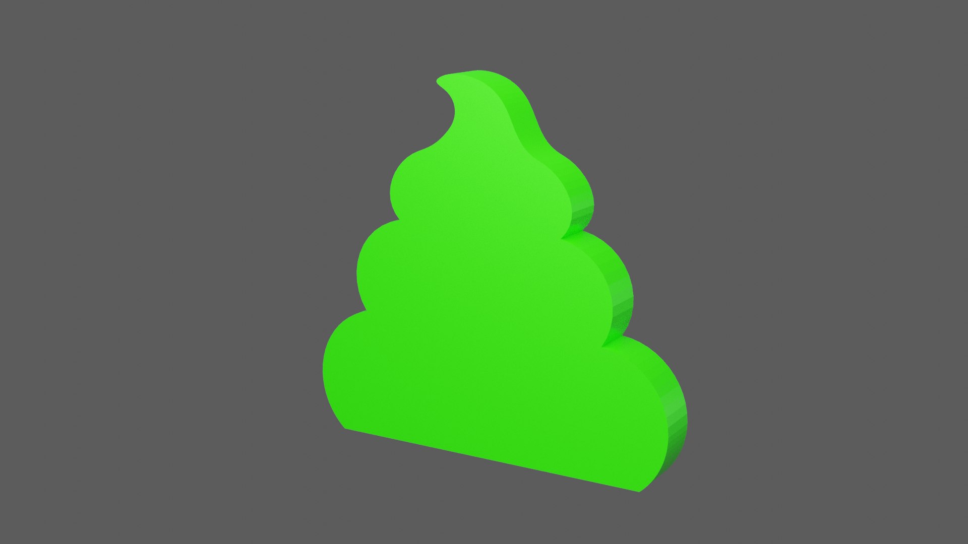 3D Green Poop Icon Model - TurboSquid 2195104