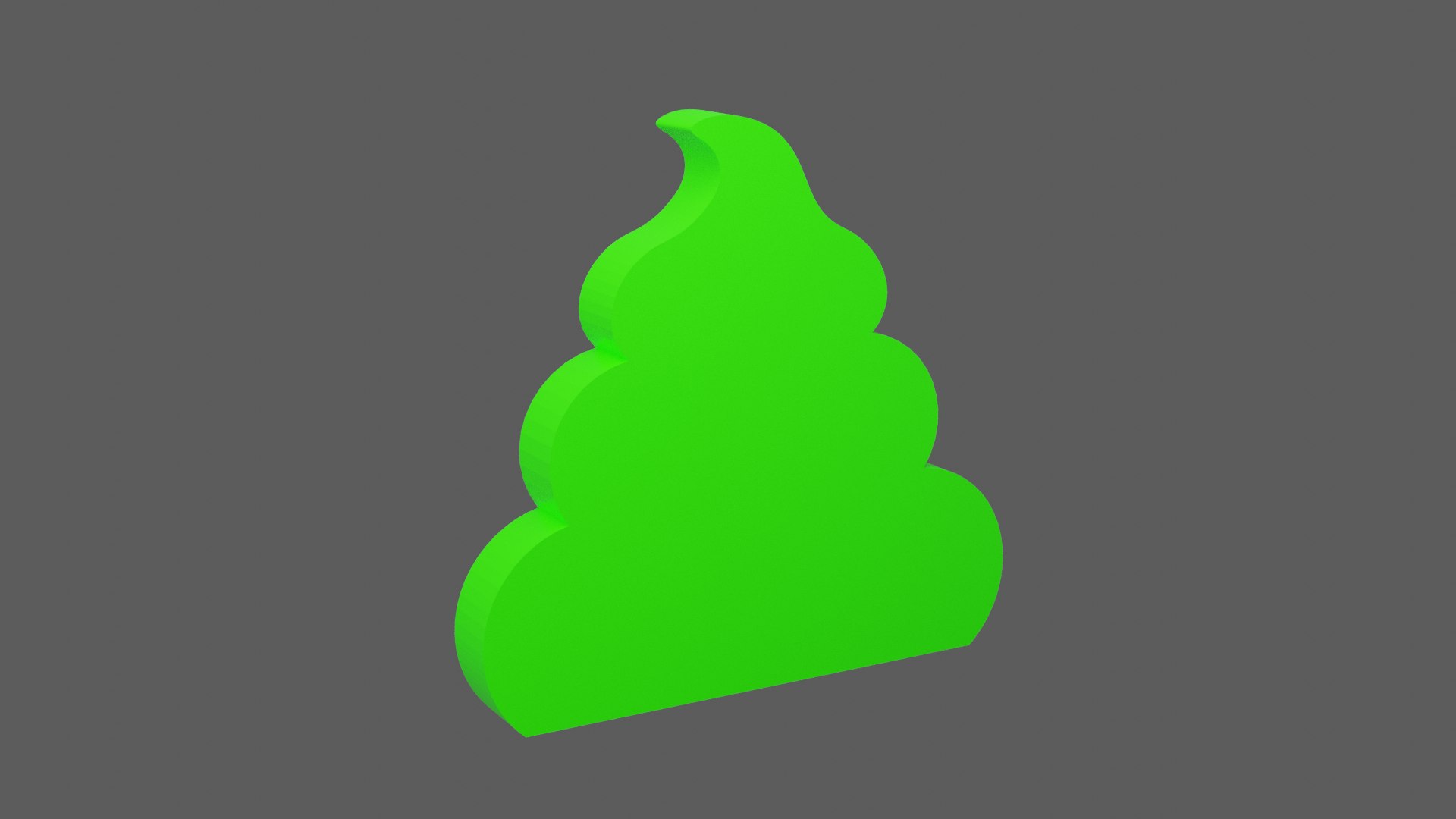 3D Green Poop Icon Model - TurboSquid 2195104