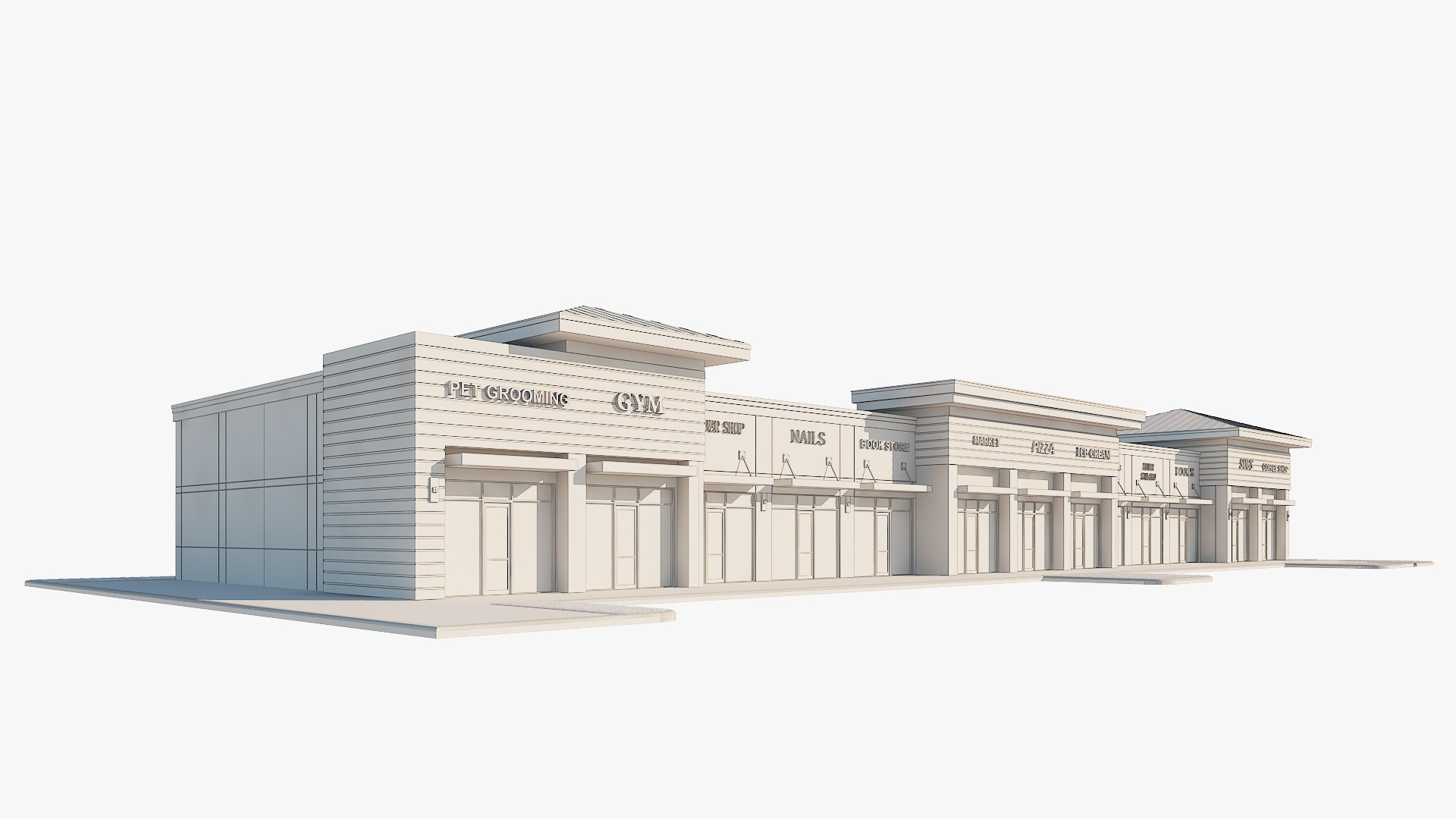 3D Retail Center - TurboSquid 1612266