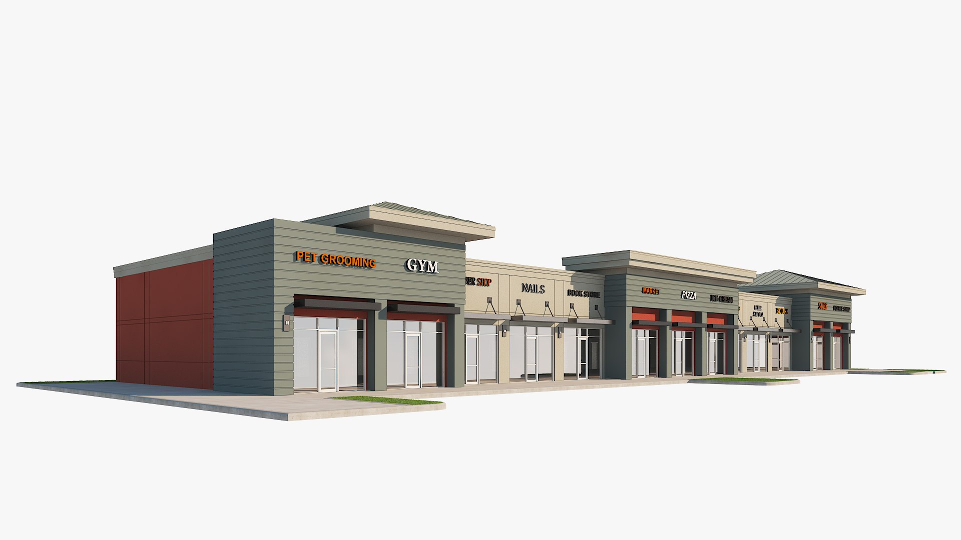 3D Retail Center - TurboSquid 1612266