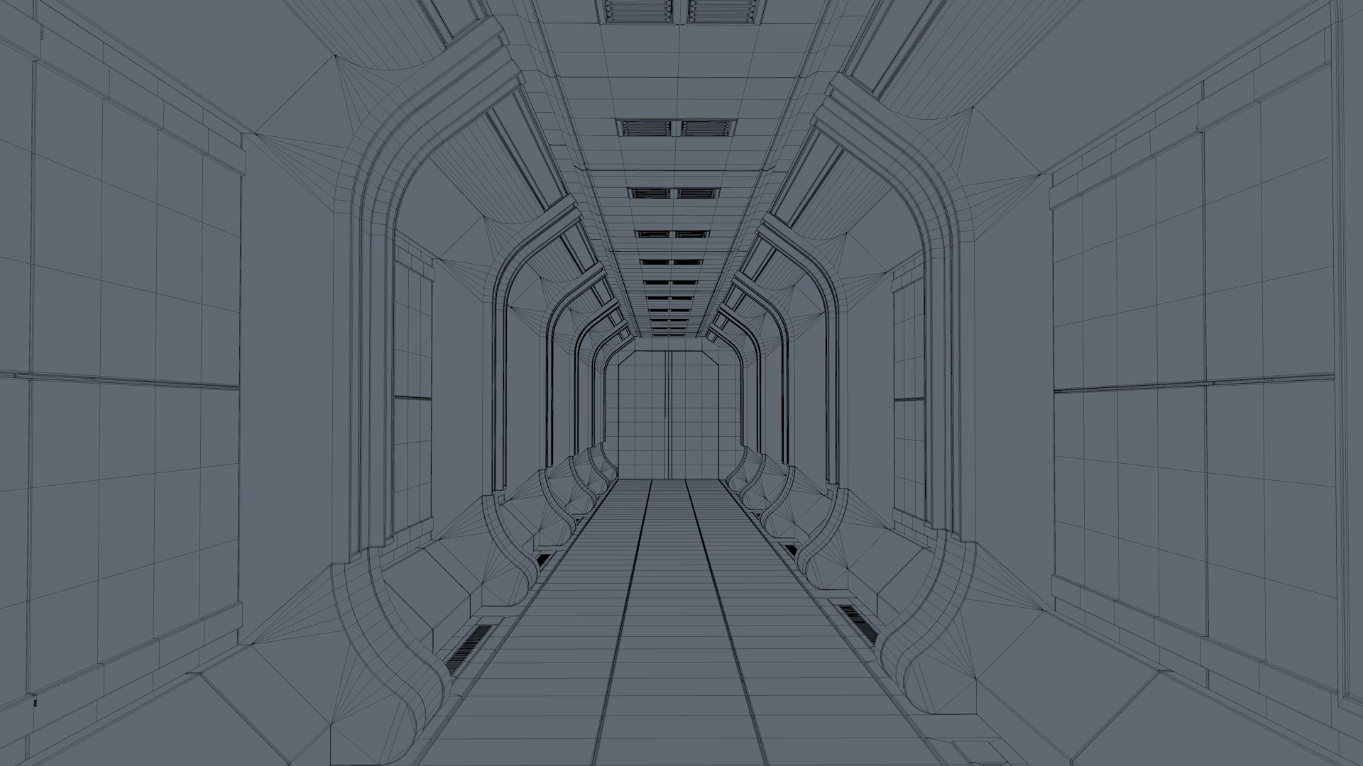Sci Fi Corridor 3D Model - TurboSquid 1955138
