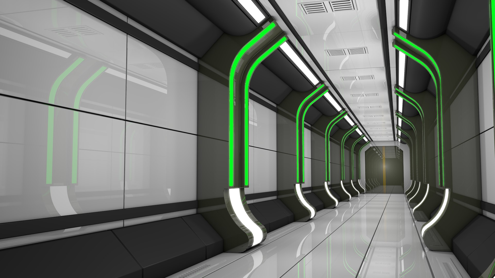 Sci Fi Corridor 3D Model - TurboSquid 1955138