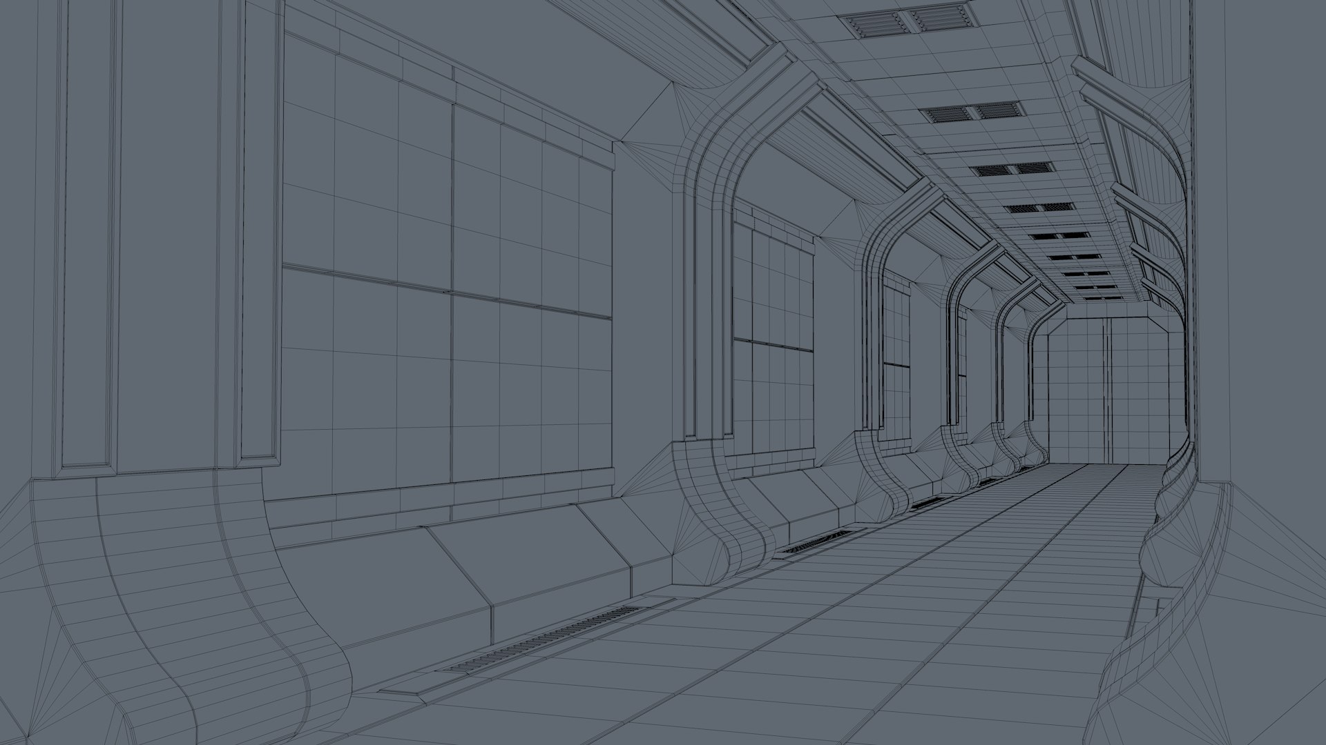 Sci Fi Corridor 3D Model - TurboSquid 1955138