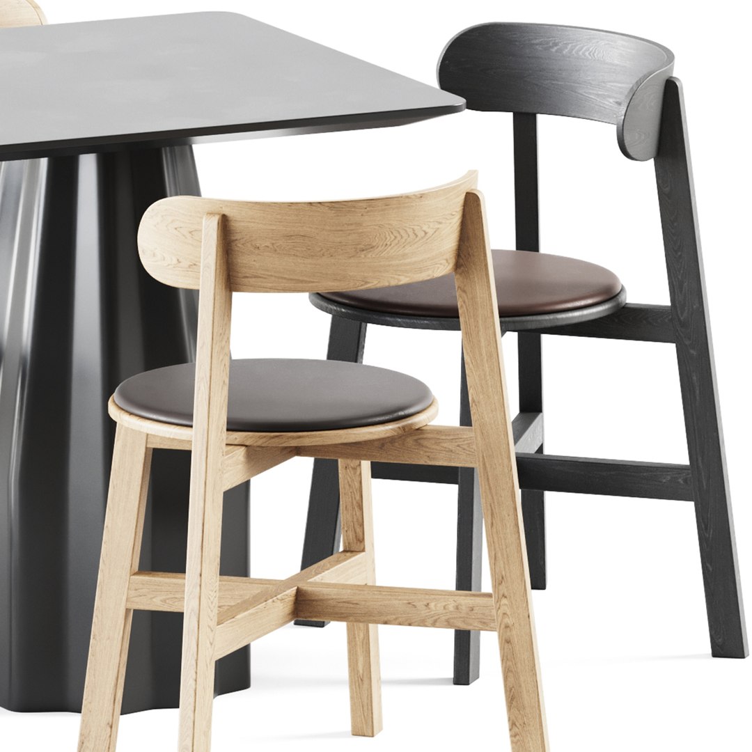 3D Burin Table S70 By Viccarbe And Roda Upholstered Chair By Branca ...