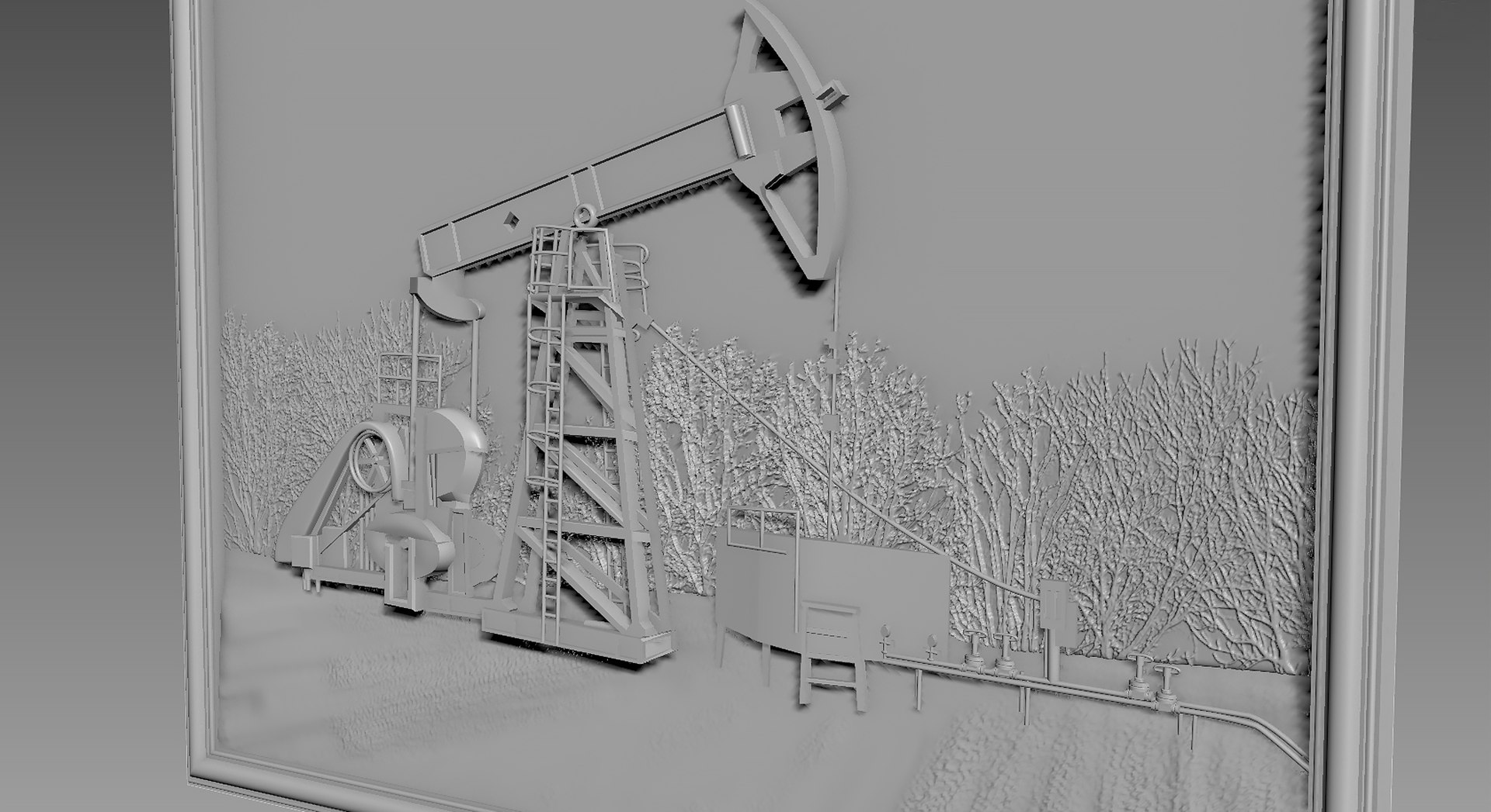 Drilling rig Relief model - TurboSquid 2127433