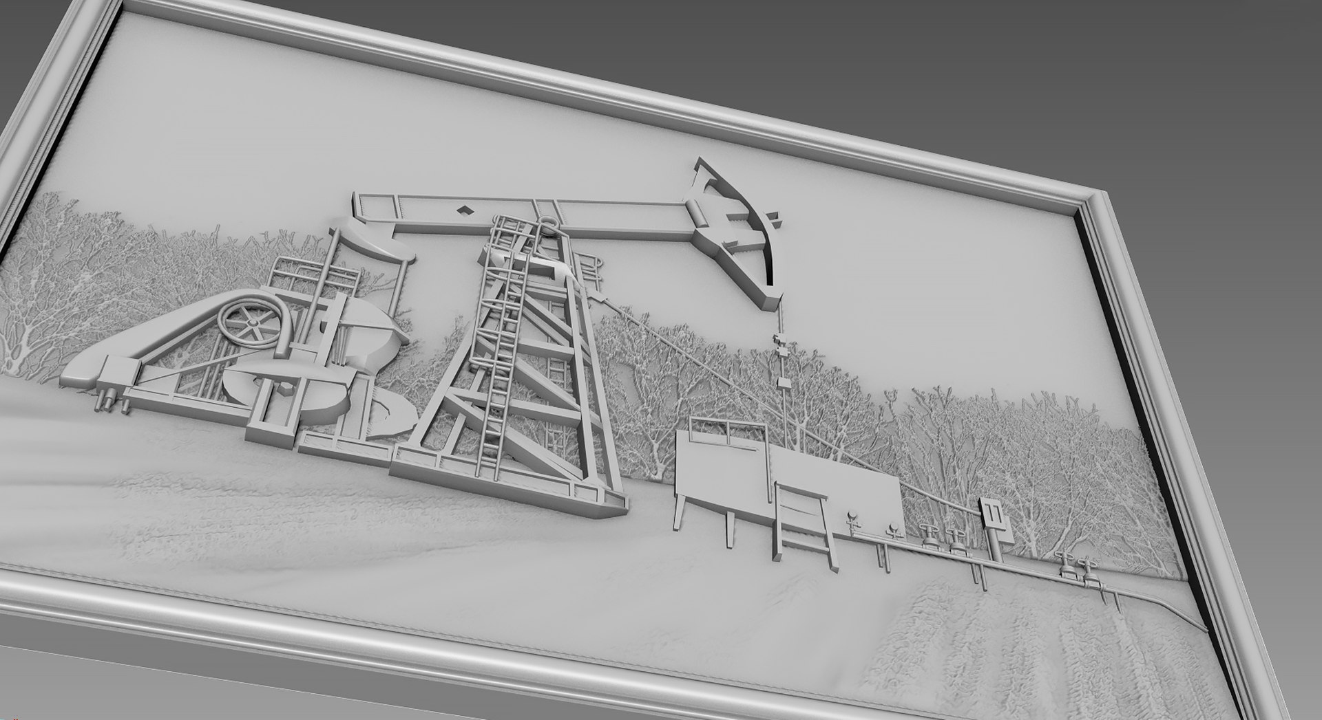 Drilling rig Relief model - TurboSquid 2127433