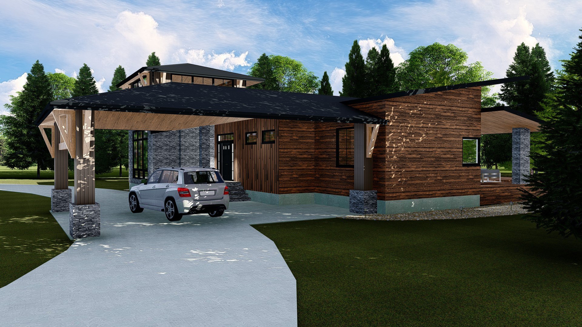 3D Cabin Modern - TurboSquid 1382680